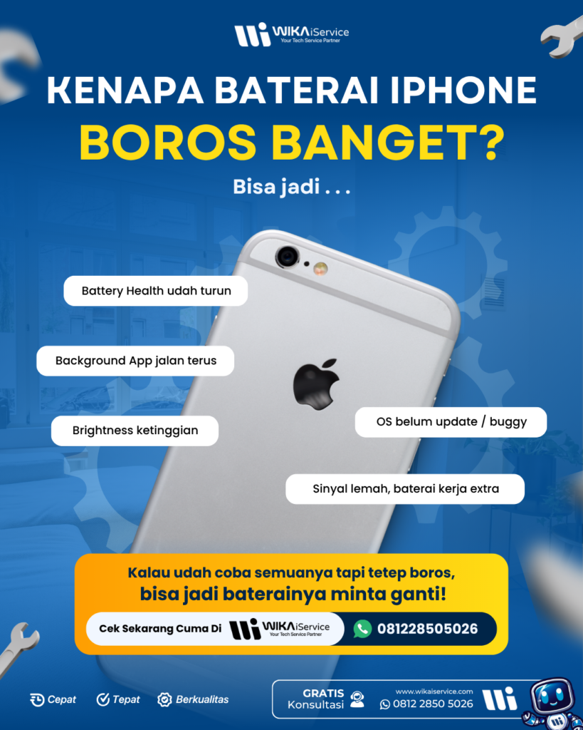 iPhone Cepat Lowbat? Bisa Jadi Ini Penyebabnya! – Wika iService
